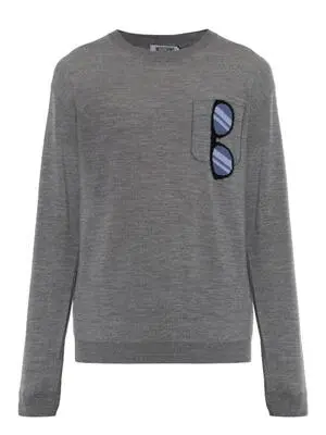 Moschino Sunglass Knitted Jumper - Grey