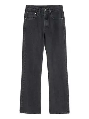 JIL SANDER Flared Lightweight Denim Trousers - Lava Stone