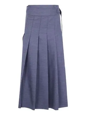 RÓHE Pleated Midi Skirt - Darkgreymelange