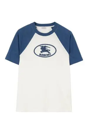 Burberry Ekd Stamp Crewneck T-shirt - Sea Shell White