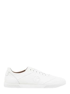 Giorgio Armani Leather Sneakers - White