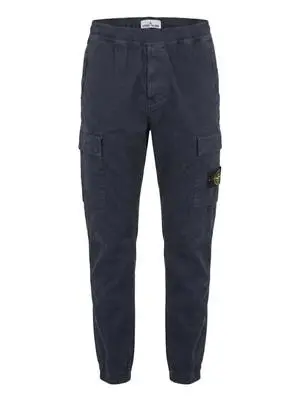 Stone Island Cargo Trousers With Elastic Waist - Navy Blue