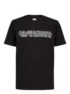 C.P. COMPANY Logo-print Cotton T-shirt - Black
