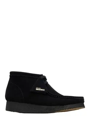 Clarks Wallabee Ankle-length Boots With Logo Tag And Rubber Crêpe Sole - Black