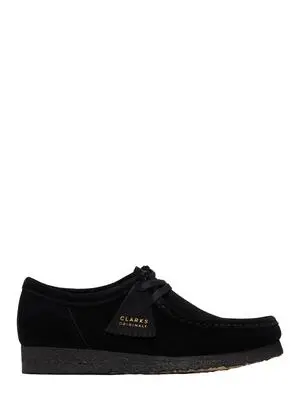 Clarks Wallabee Derby Moc Toe Shoes - Black