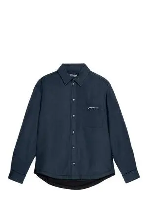 Jacquemus Collared Long-sleeve Shirt - Black
