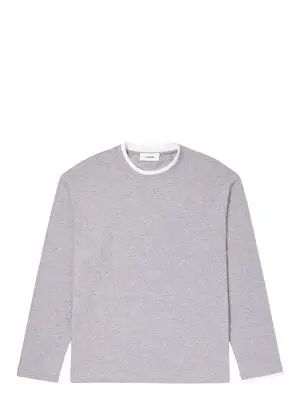 LARDINI Cotton-jersey T-shirt - Gray