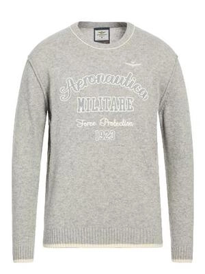 AERONAUTICA MILITARE Wool & Nylon Crewneck Sweater - Grey