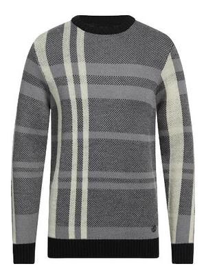 YES ZEE BY ESSENZA Multicolor Jacquard-knit Sweater - Black