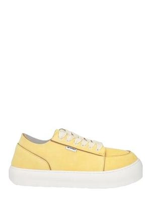Sunnei Suede And Technical Fabric Low-top Sneakers - Yellow