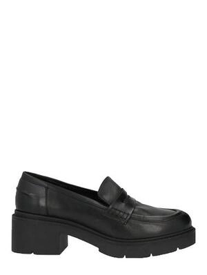 CARLA G. Leather Loafers - Black