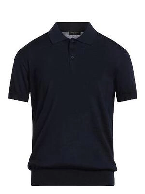 ROBERTO COLLINA Polo Shirt Size Merino Wool - Blue