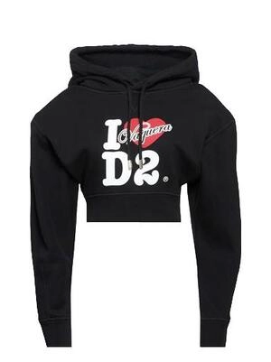 Dsquared2 Cropped Hooded Sweatshirt - Black