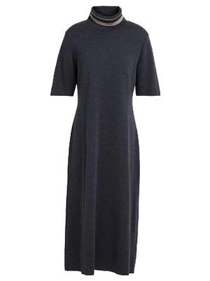 PUROTATTO Merino Wool Midi Dress - Grey