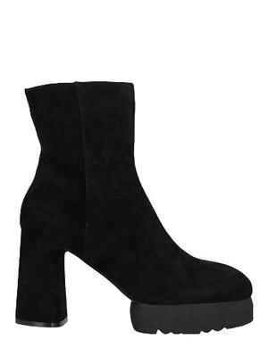 JEANNOT JEANNOT Black Suede Ankle Boots With Block Heel