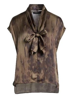 KAOS Multicolor Satin Sleeveless Top - Green