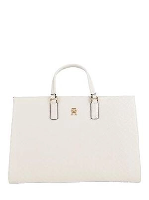 Tommy Hilfiger Leather Tote Handbag - White