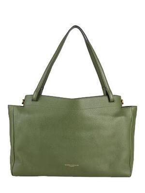 GIANNI CHIARINI Light Pebbled Leather Tote Handbag - Green