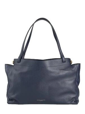 GIANNI CHIARINI GIANNI CHIARINI Pebbled Leather Tote Navy