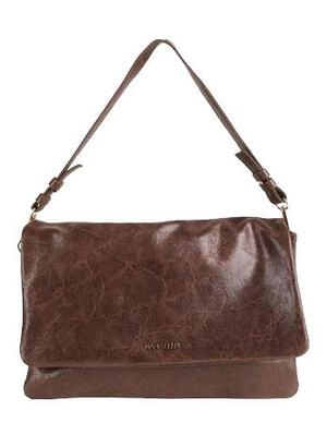 MARC ELLIS Leather Flap Shoulder Bag - Brown