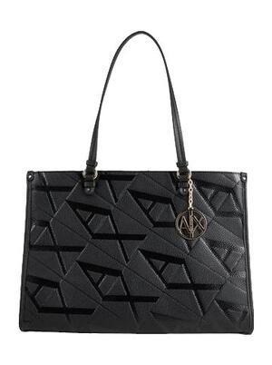 Armani Exchange Textured Tote Bag - Black