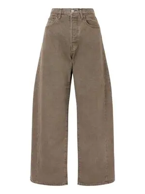 SSSTEIN Ssstein Deformation High-Rise Wide-Leg Jeans Army Green