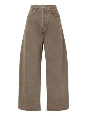 SSSTEIN Deformation High-rise Wide-leg Jeans - Green