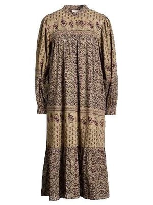 Antik Batik Midi Dress - Khaki