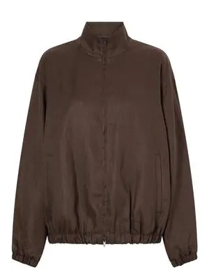 SSSTEIN Gathered Linen Jacket - Brown