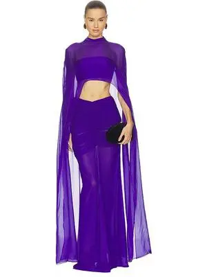 DEME BY GABRIELLA The Zerina Cape And Top - Purple