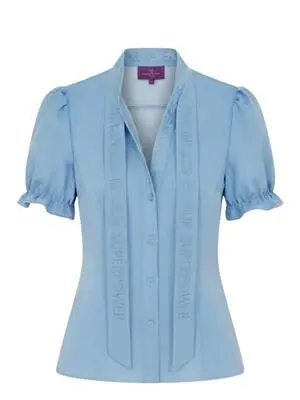 HOUSE OF KIND Goddess Blouse™ In Chambray - Blue