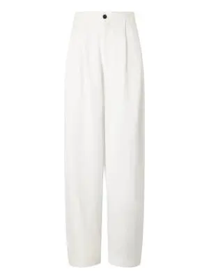 JAMIE HALLER Tapered Linen-blend Pants - White
