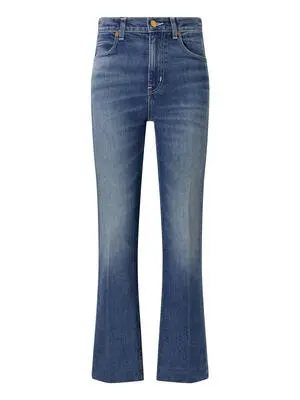 JAMIE HALLER Mid-rise Straight-leg Jeans - Mid Denim