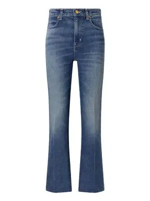JAMIE HALLER Kenickie Mid-rise Straight-leg Jeans - Mid Denim