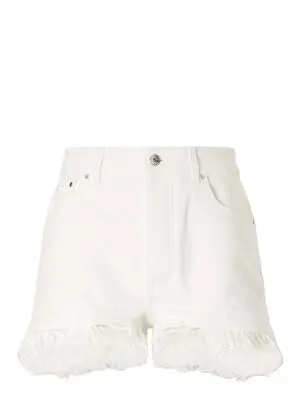Rabanne Frayed Denim Shorts - Cream