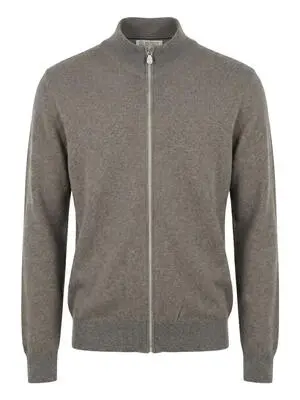 Brunello Cucinelli Cashmere Zipped Cardigan - Green