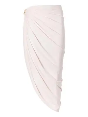 Sportmax Embellished Draped Midi Skirt - Pink