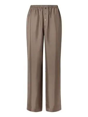 RÓHE Silk-satin Wide-leg Pants - Taupe