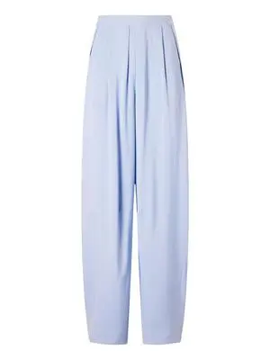 JAMIE HALLER Arc Silk Tapered Pants - Sky Blue