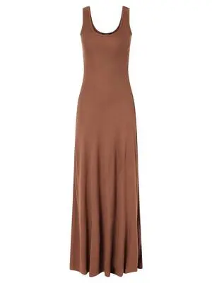 THE PARK Annie Jersey Maxi Dress - Dark Brown
