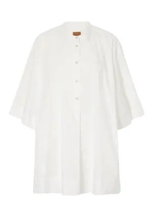 JAMIE HALLER Cotton Caftan Mini Dress - White