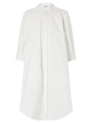 Maison Mayle Valdi Cotton Jacquard-poplin Midi Shirt Dress - Neutrals