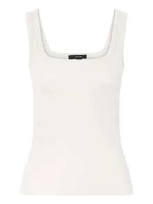 THE PARK THE PARK Sawyer Ribbed Cotton Tank Ivory