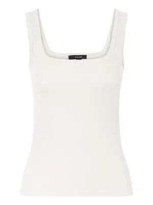 THE PARK Sawyer Ribbed Cotton Tank - Neutrals