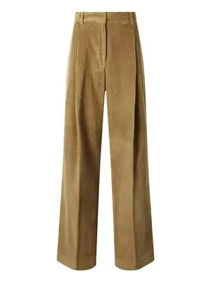 RÓHE Cotton-corduroy Wide-leg Pants - Neutrals