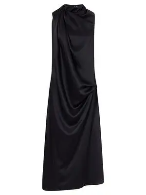 HEIRLOME Kate Silk-satin Maxi Dress - Black