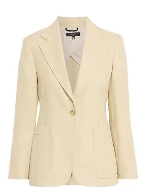 Max Mara Cotton And Linen-blend Blazer - Sand