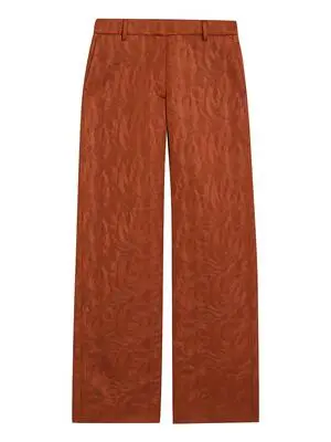 Dries Van Noten Jacquard Wide-leg Trousers - Tan