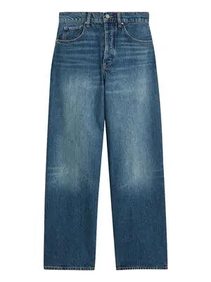 ANINE BING High-rise Wide-leg Jeans - Mid Denim