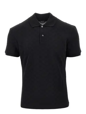 Gucci Jacquard Jersey Polo Shirt An - Black